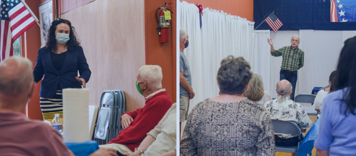 Margie Brown, Joe Waltz participate in Democratic Campaign HQ grand ...