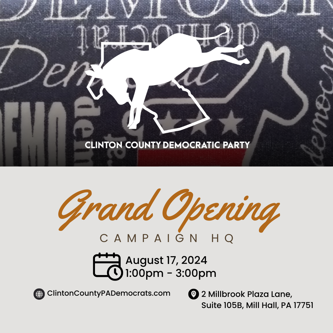 Clinton County Democrats to hold grand opening at Campaign HQ on August ...