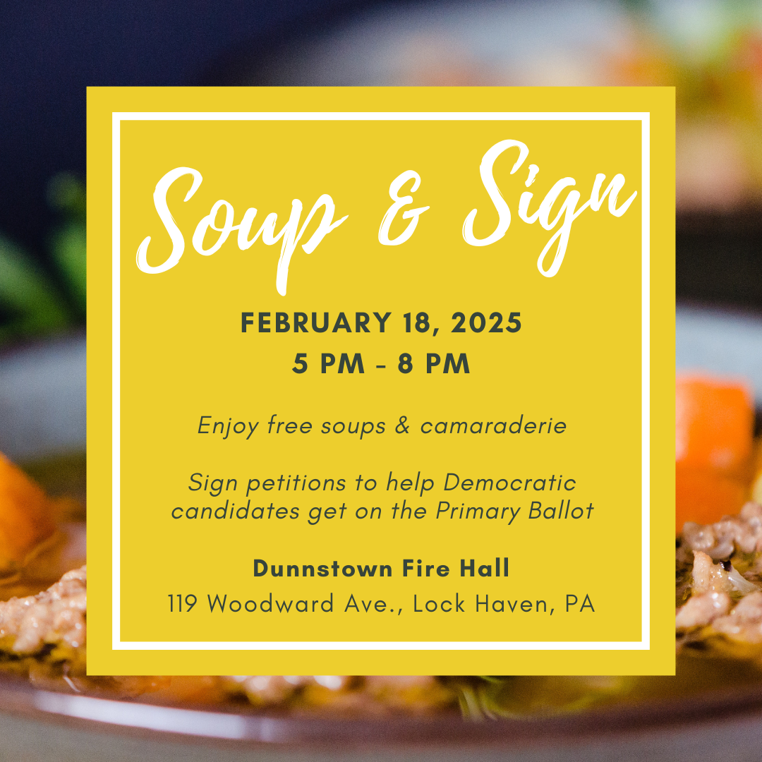 ‘Soup & Sign’ on Feb. 18 to feature petition signing for candidates and ...